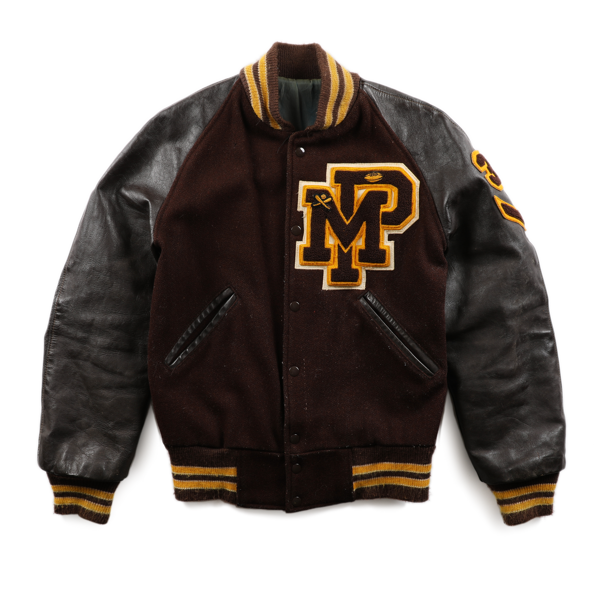 Classic Vintage 1950s Letterman Jacket - Large